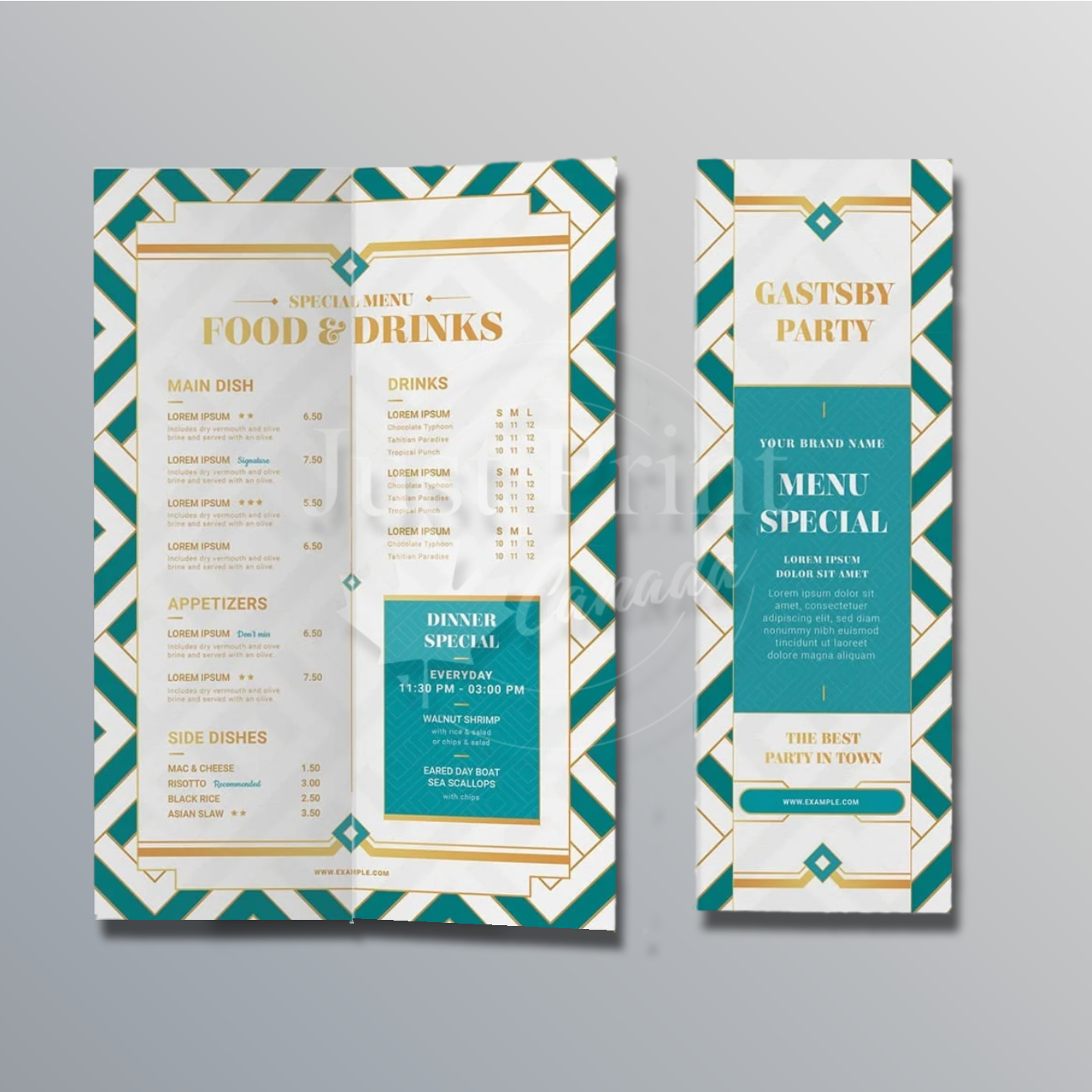 Folded Menu Just Print Canada